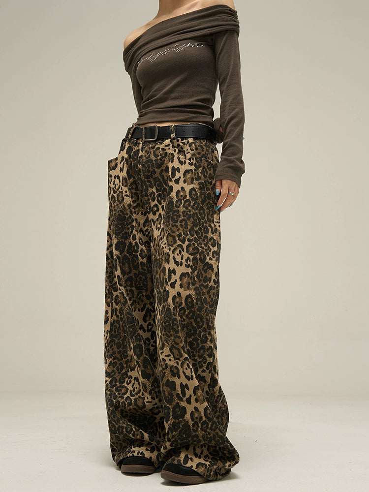 Leopard Print Denim Jeans WN3647 – WONDER NOAH