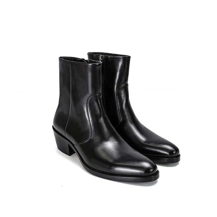 Full-Grain Leather Western Chelsea Boots WN20792 – WONDER NOAH