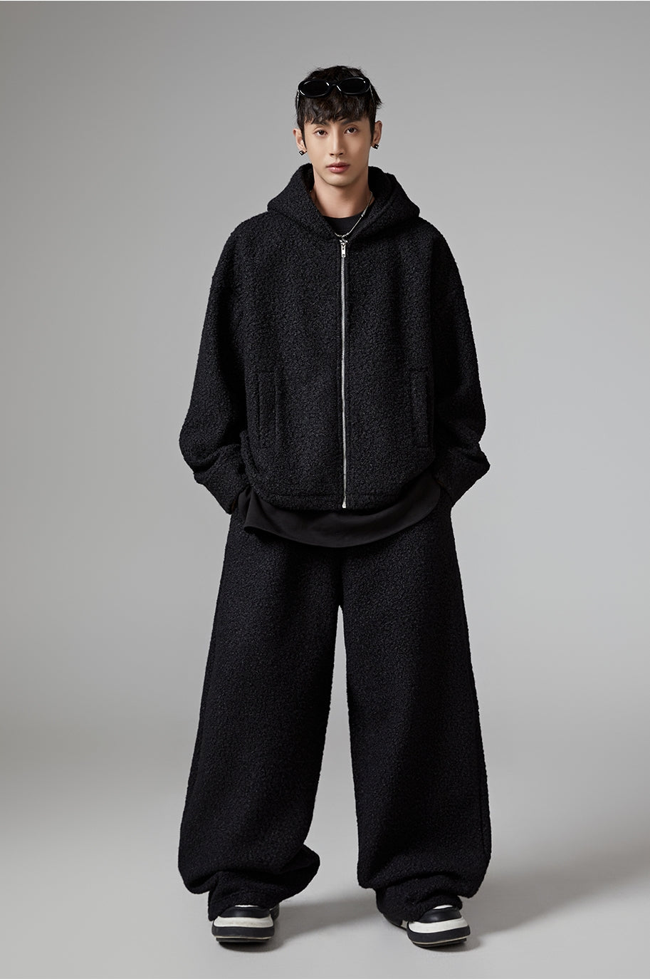 Oversize Hooded Boa Jacket & Boa Pants Setup WN13300 – WONDER NOAH