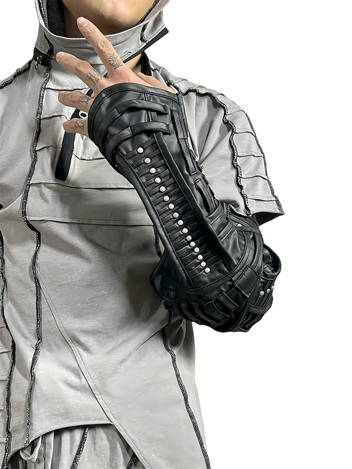 Waxed Rivet Mecha Long Fingerless Glove WN21980 – WONDER NOAH