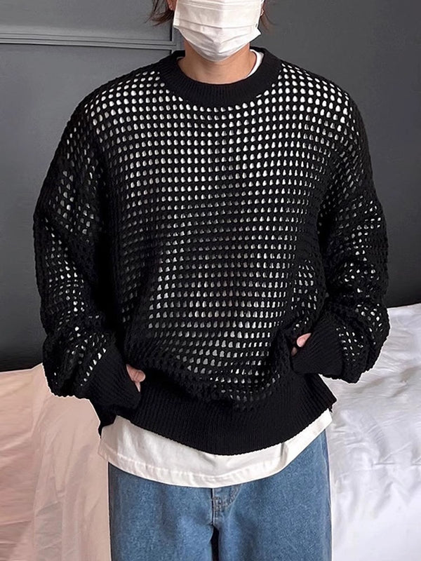 Mesh Oversize Knit Sweater WN6750 – WONDER NOAH