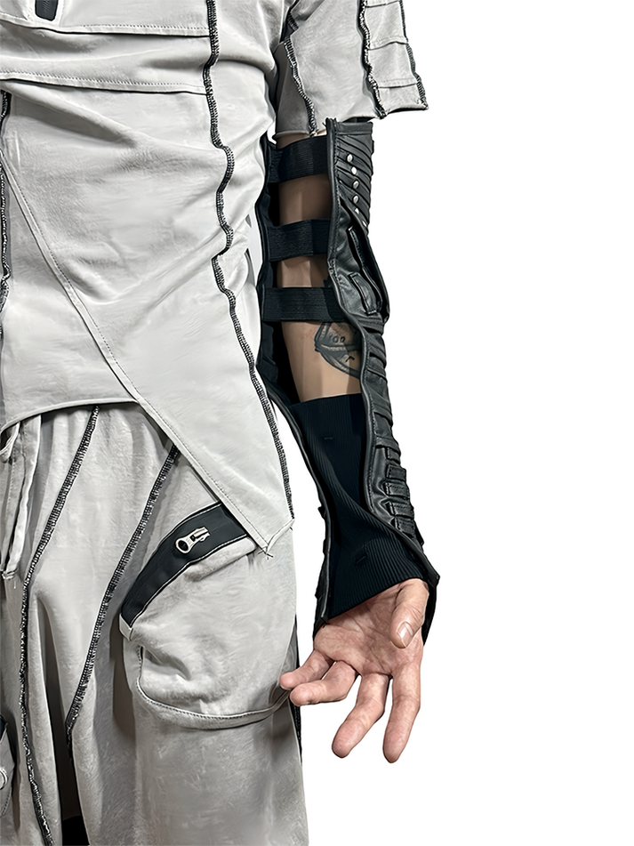 Waxed Rivet Mecha Long Fingerless Glove WN21980 – WONDER NOAH