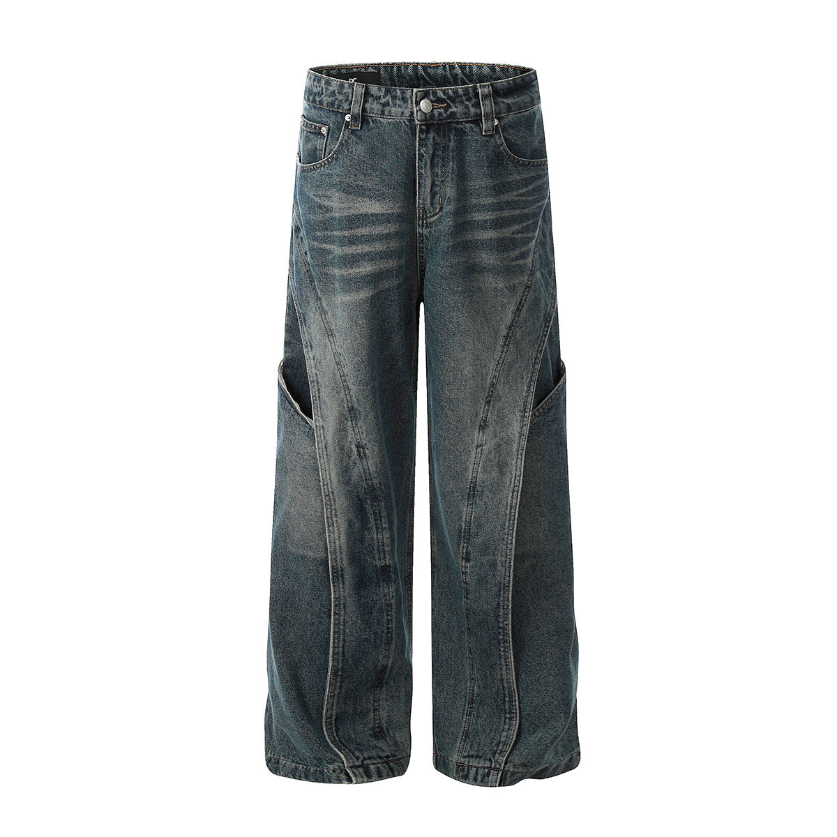 Heavy Wash Wide-Leg Denim Jeans WN16110 – WONDER NOAH