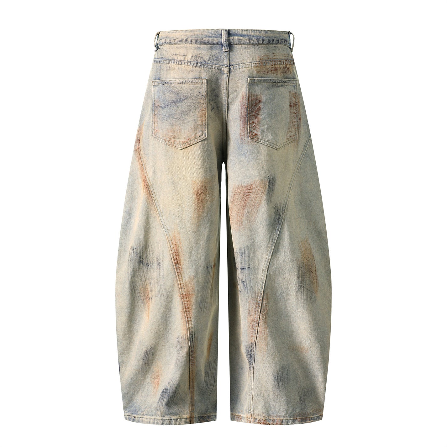 Washed Mud Dye Dirty Wide-Leg Denim Jeans WN15083 – WONDER NOAH
