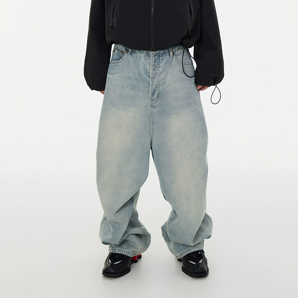 Washed Baggy Dragging Wide Leg Denim Jeans WN16975 – WONDER NOAH