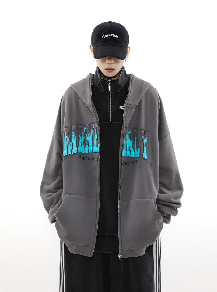Oversize Brushed Lining Zipper Hoodie WN3038 – WONDER NOAH