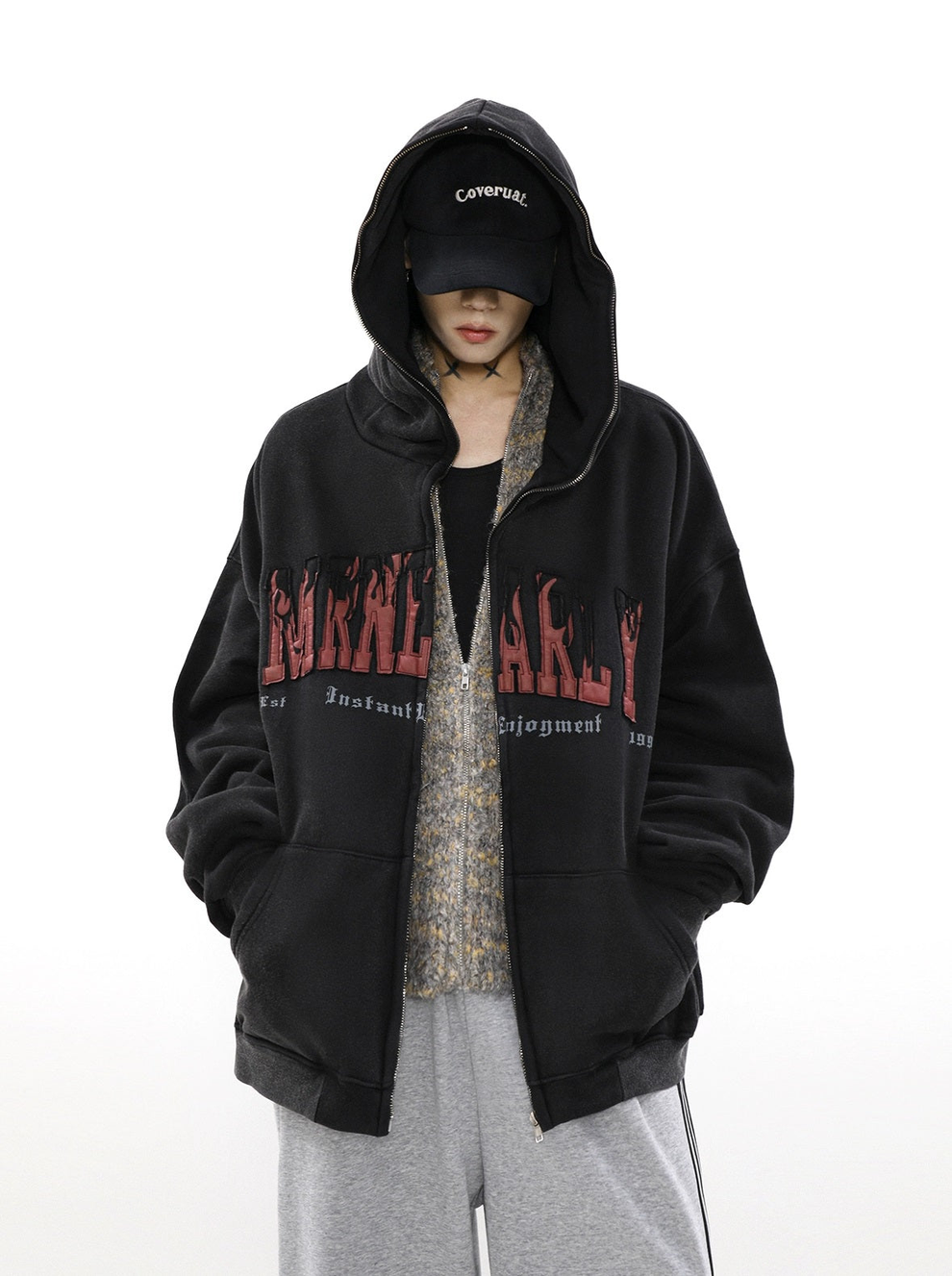 Oversize Brushed Lining Zipper Hoodie WN3038 – WONDER NOAH