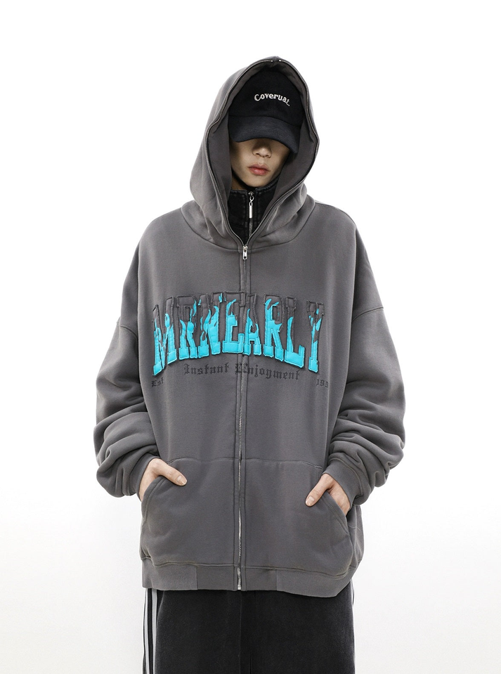 Oversize Brushed Lining Zipper Hoodie WN3038 – WONDER NOAH