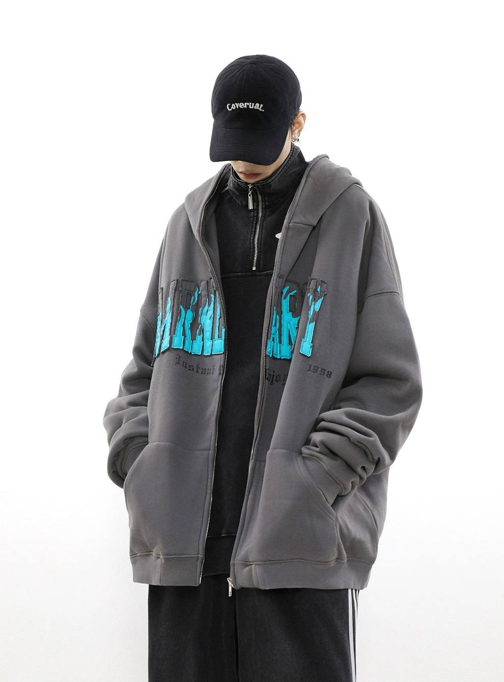 Oversize Brushed Lining Zipper Hoodie WN3038 – WONDER NOAH