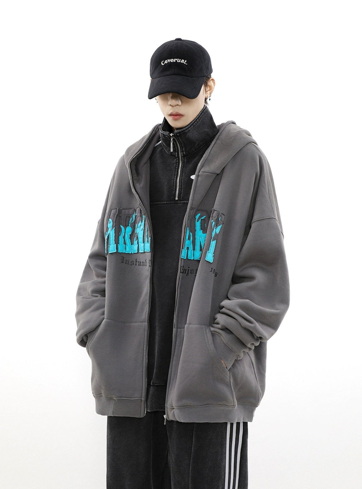 Oversize Brushed Lining Zipper Hoodie WN3038 – WONDER NOAH