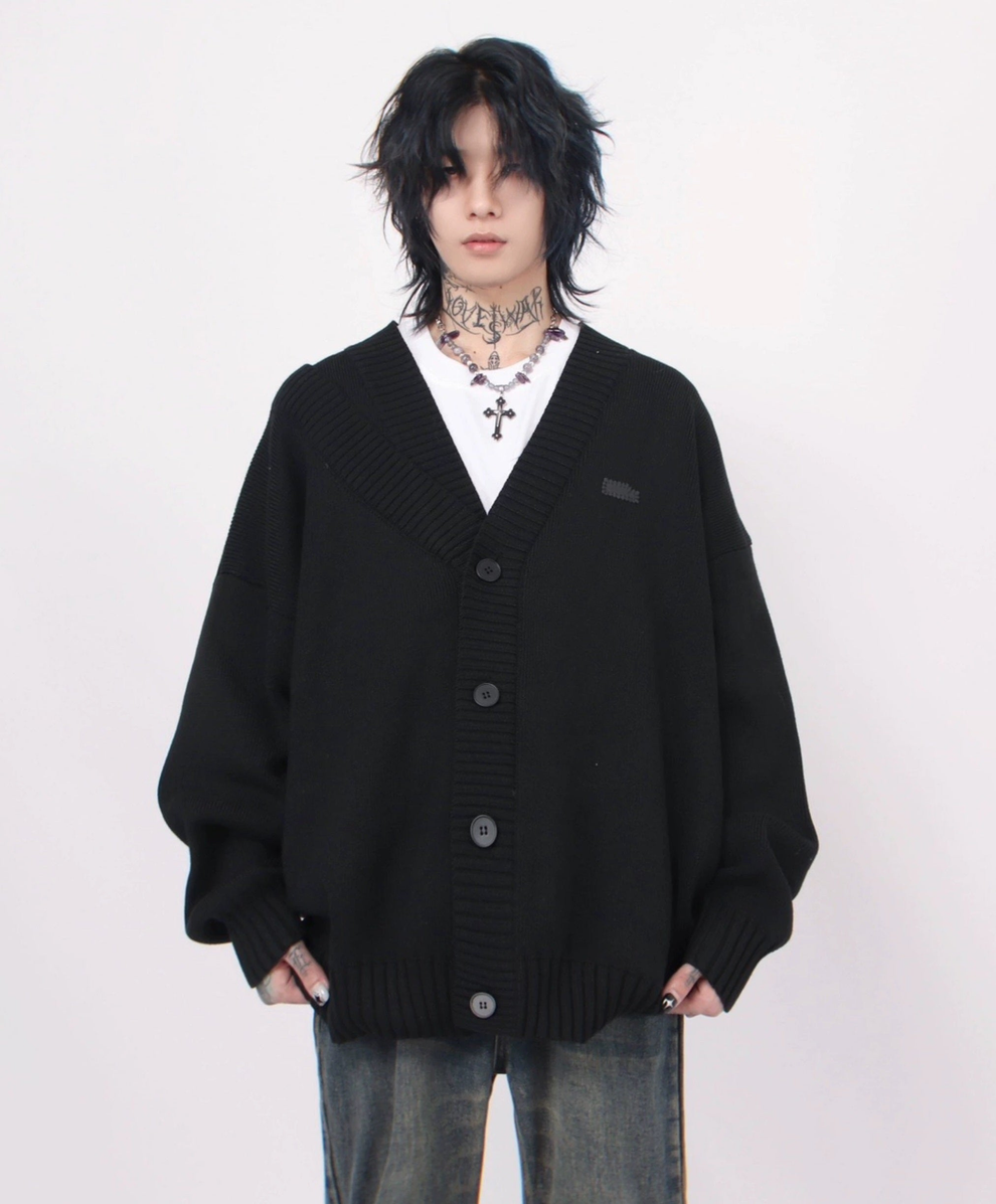 Oversize Fake Layered Knit Cardigan WN3139 – WONDER NOAH