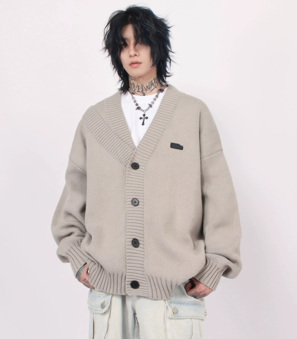 Oversize Fake Layered Knit Cardigan WN3139 – WONDER NOAH