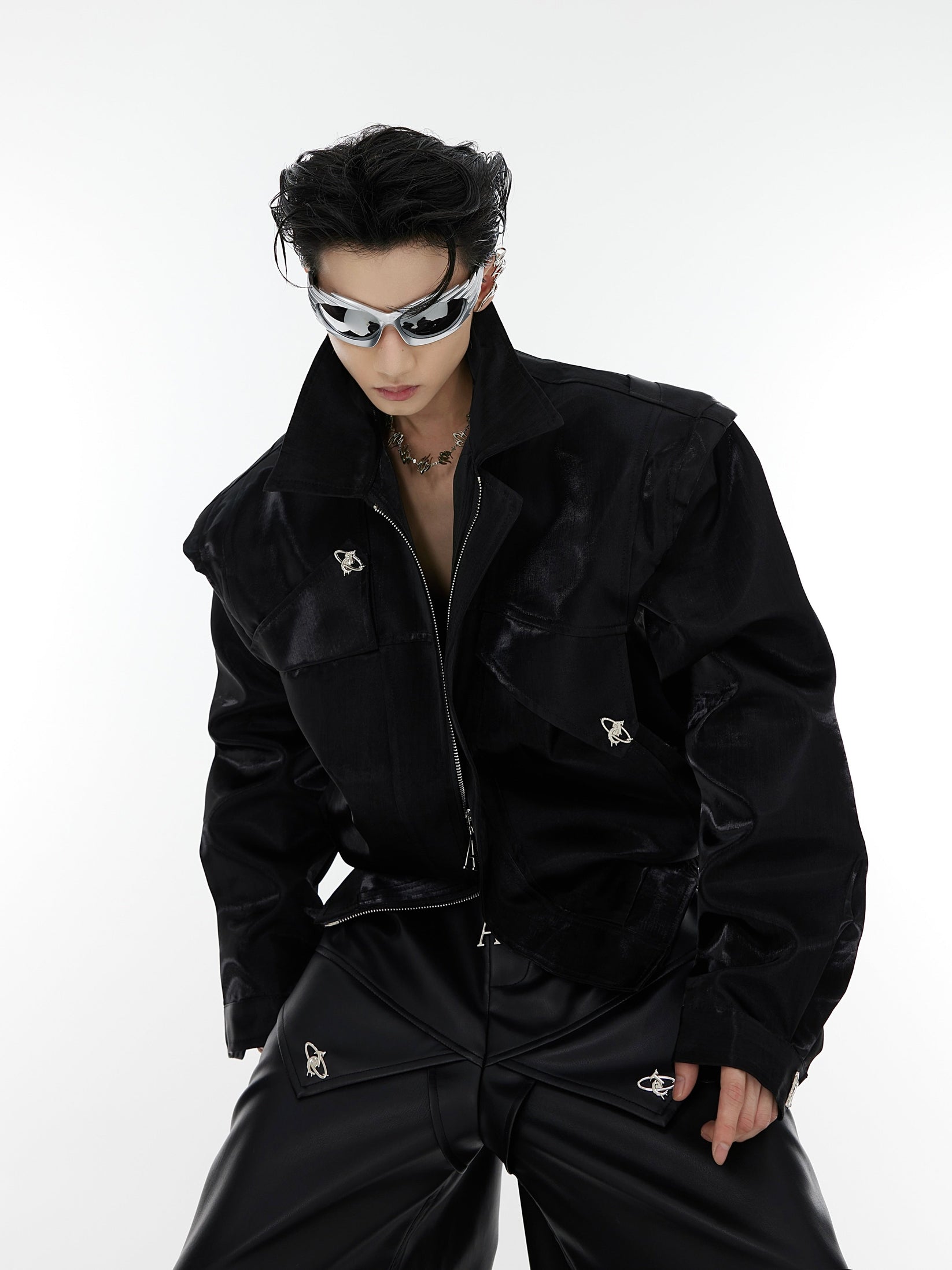 Oversize Shoulder-pads PU Leather Jacket WN2019 – WONDER NOAH