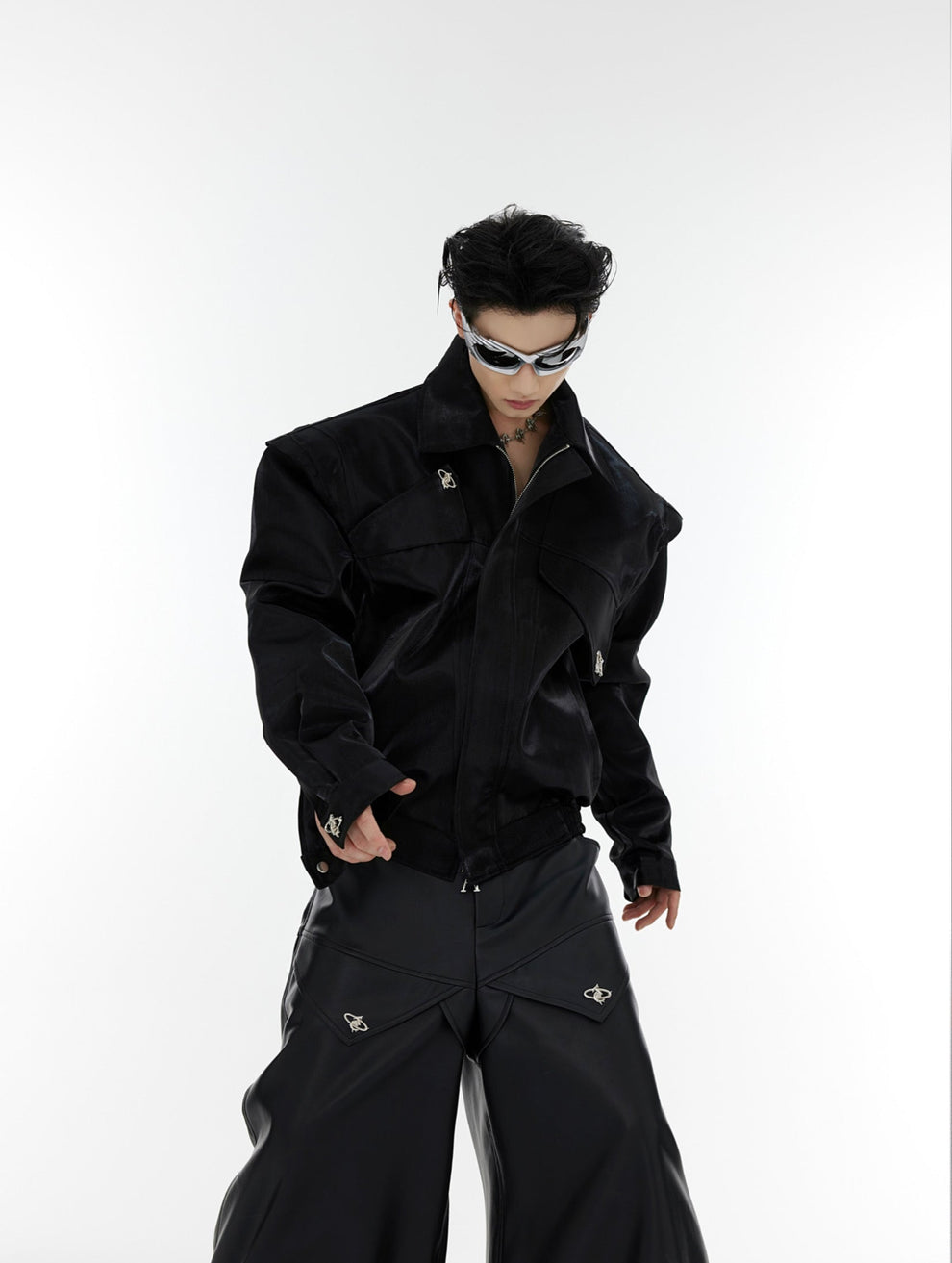 Oversize Shoulder-pads PU Leather Jacket WN2019 – WONDER NOAH