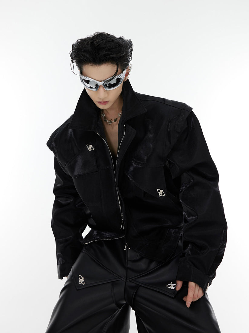 Oversize Shoulder-pads PU Leather Jacket WN2019 – WONDER NOAH