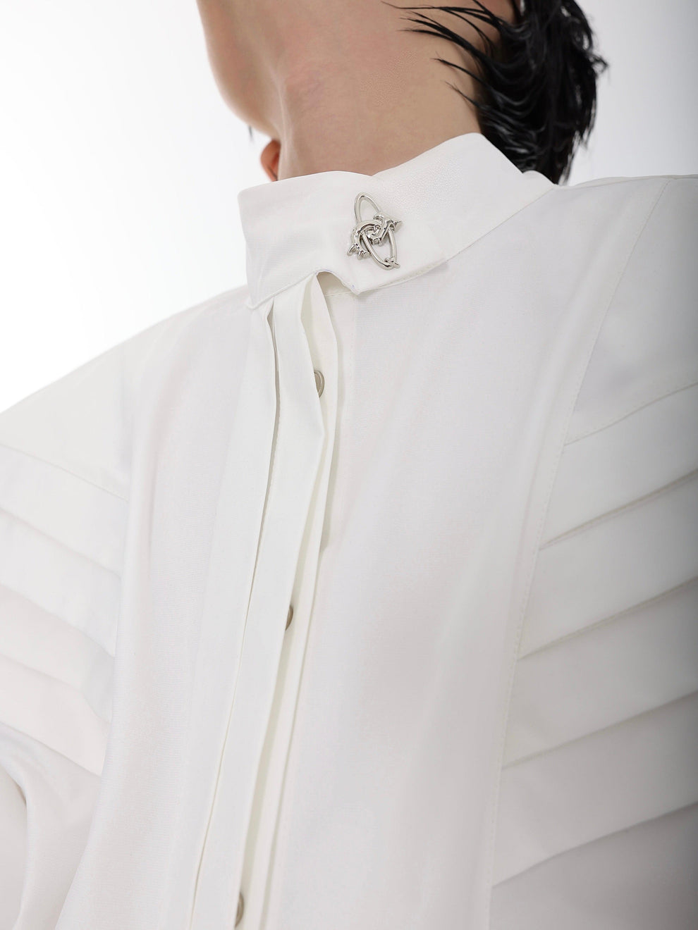 Oversize Stand-collar Shoulder-pad Shirt WN1996 – WONDER NOAH