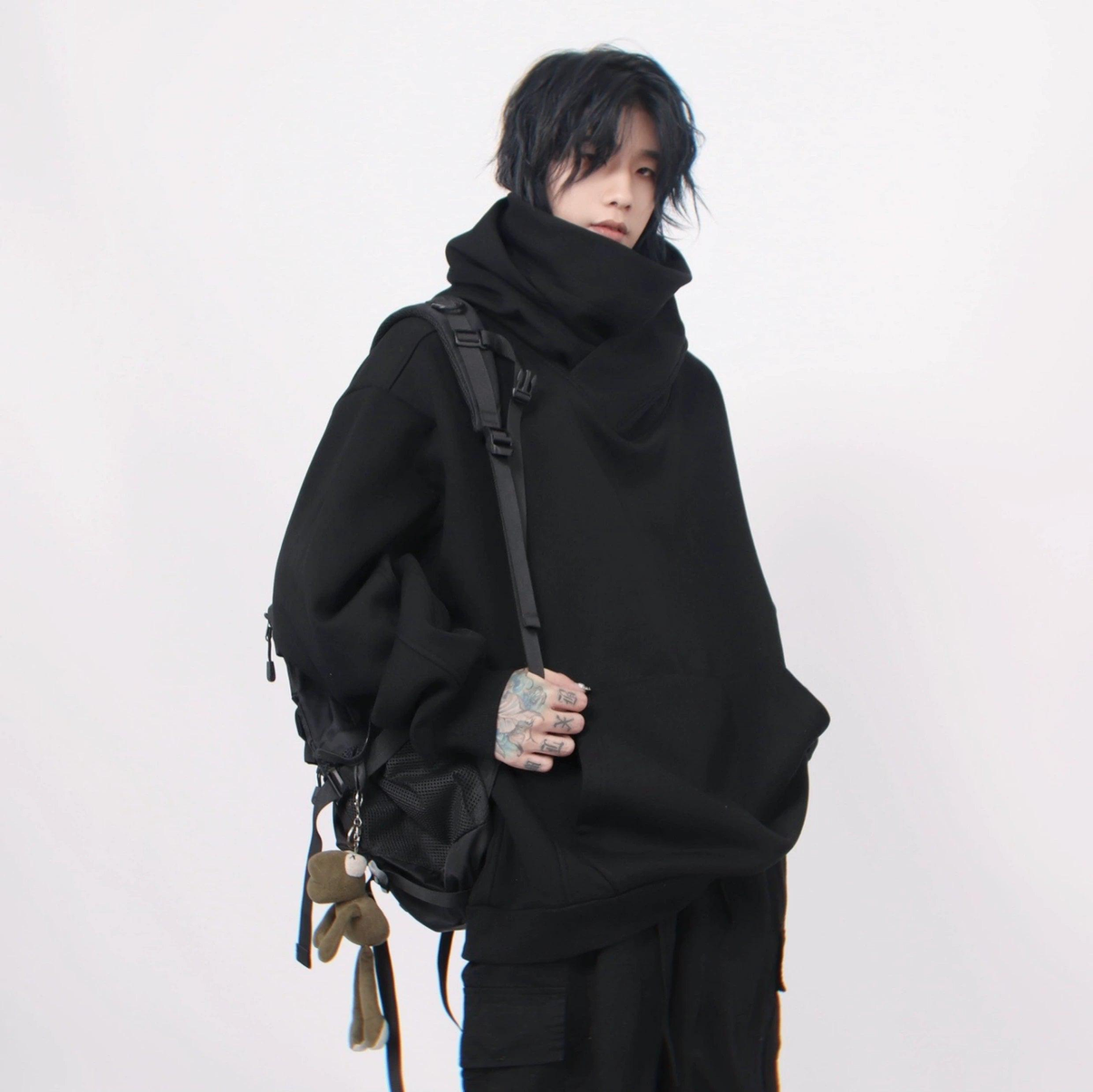 Oversize Volume Neck Hoodie WN2930 – WONDER NOAH