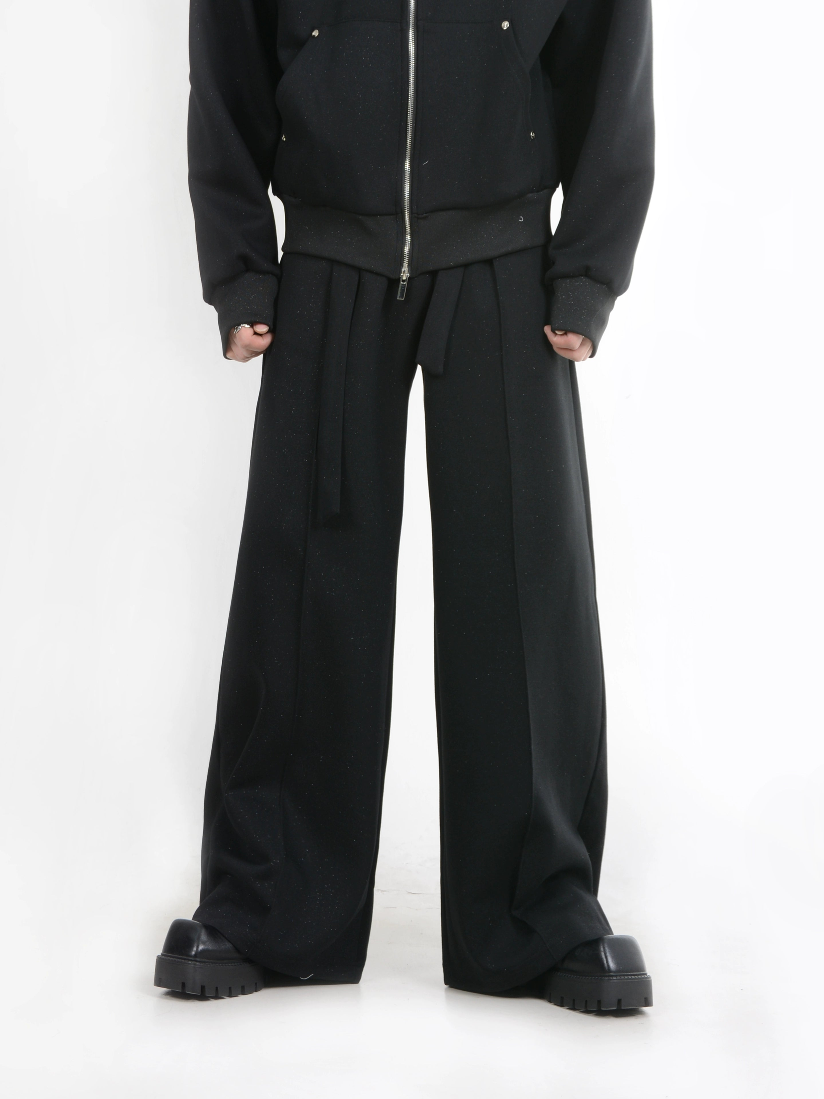Oversize Zipper Hoodie & Wide-leg Sweatpants Setup WN4436 – WONDER NOAH