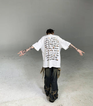 Pentagram Raw-edge Washed Denim Jeans WN1534 – WONDER NOAH