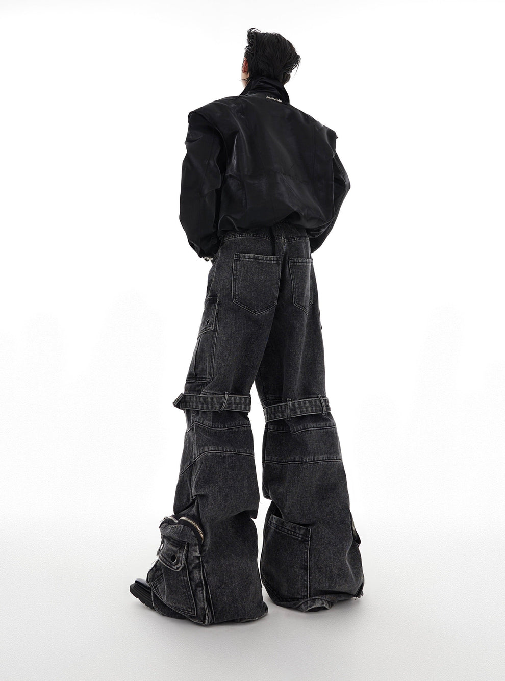 Wide-leg Belted Denim Jeans WN2040 – WONDER NOAH