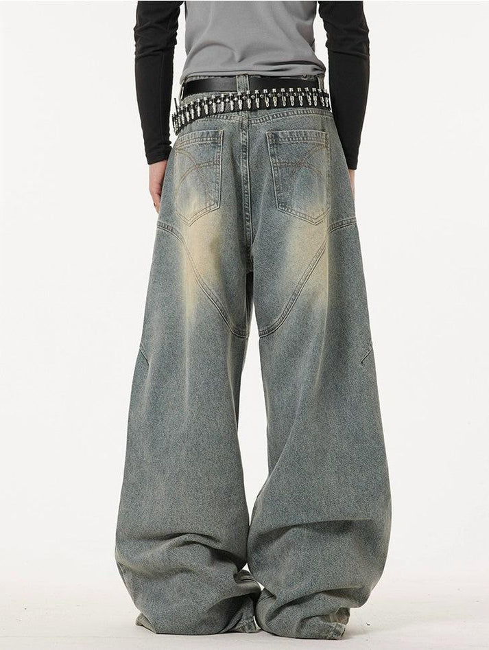 Wide-leg Curve Design Denim Jeans WN2795 – WONDER NOAH